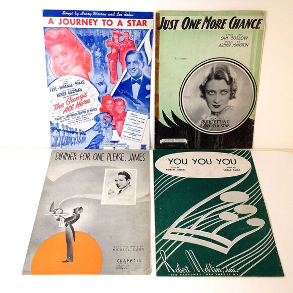 Other | 4 Vintage 193s 40s 50s Sheet Music Benny Goodman A Journey To A ...